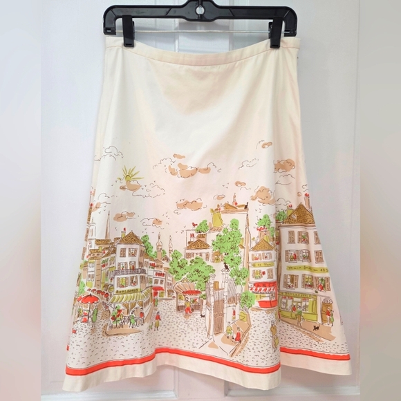 J. Crew | Skirts | J Crew Cotton A Line Parisian Scene Skirt 4 | Poshmark